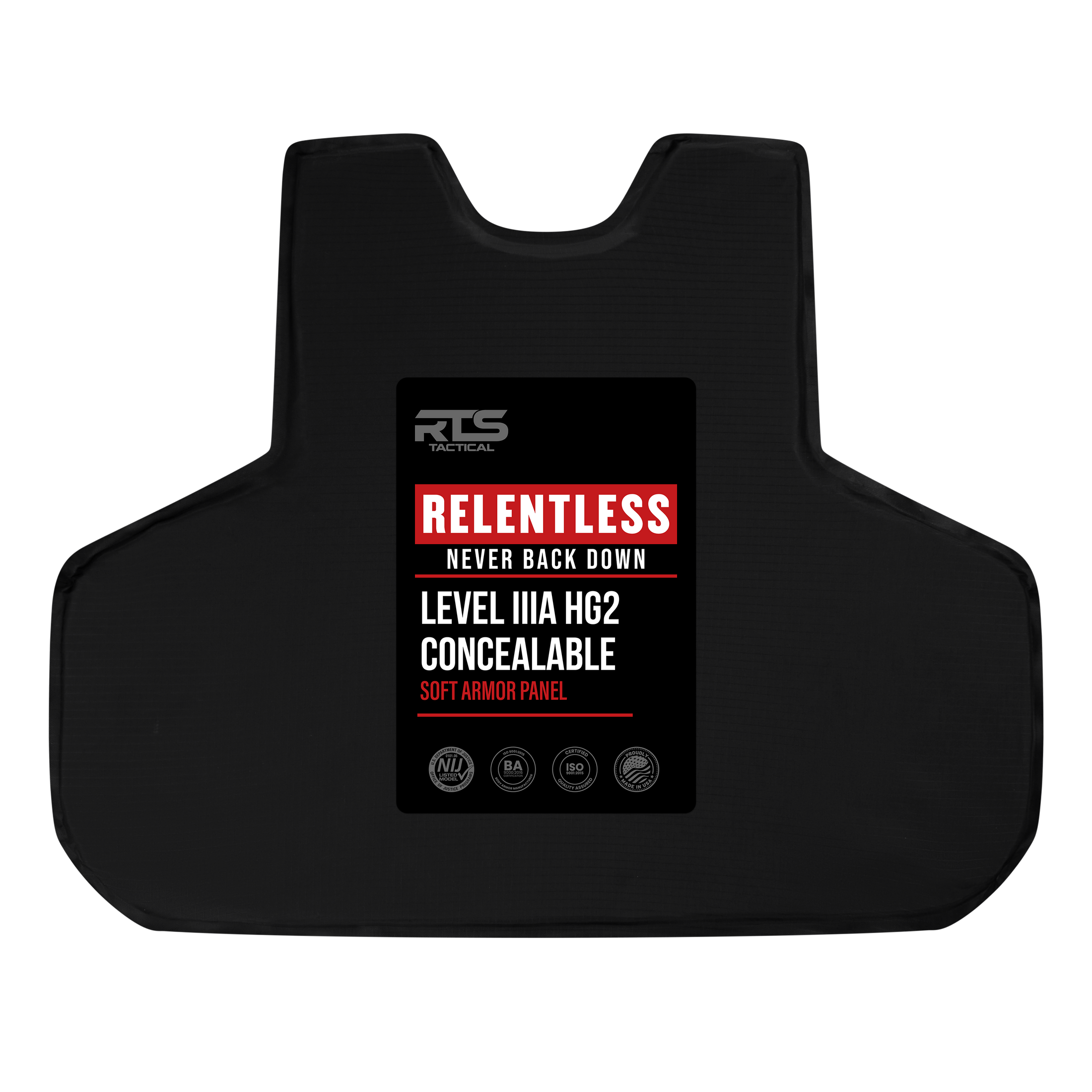 Relentless Level IIIA HG2 Concealable Soft Armor Panels – RTS Tactical