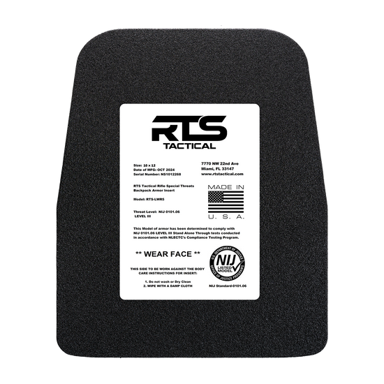 RTS Level III+ Rifle Special Threat Backpack Armor Inserts – RTS Tactical